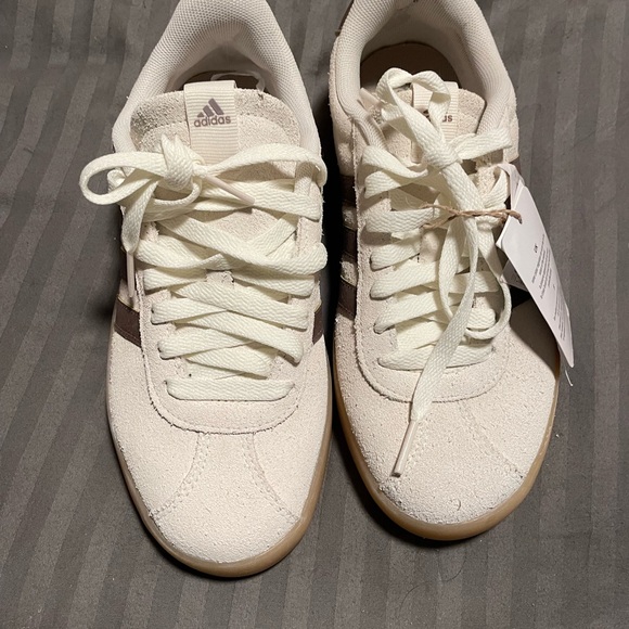 adidas | Shoes | Adidas Cream Sneakers With Brown Accents | Poshmark